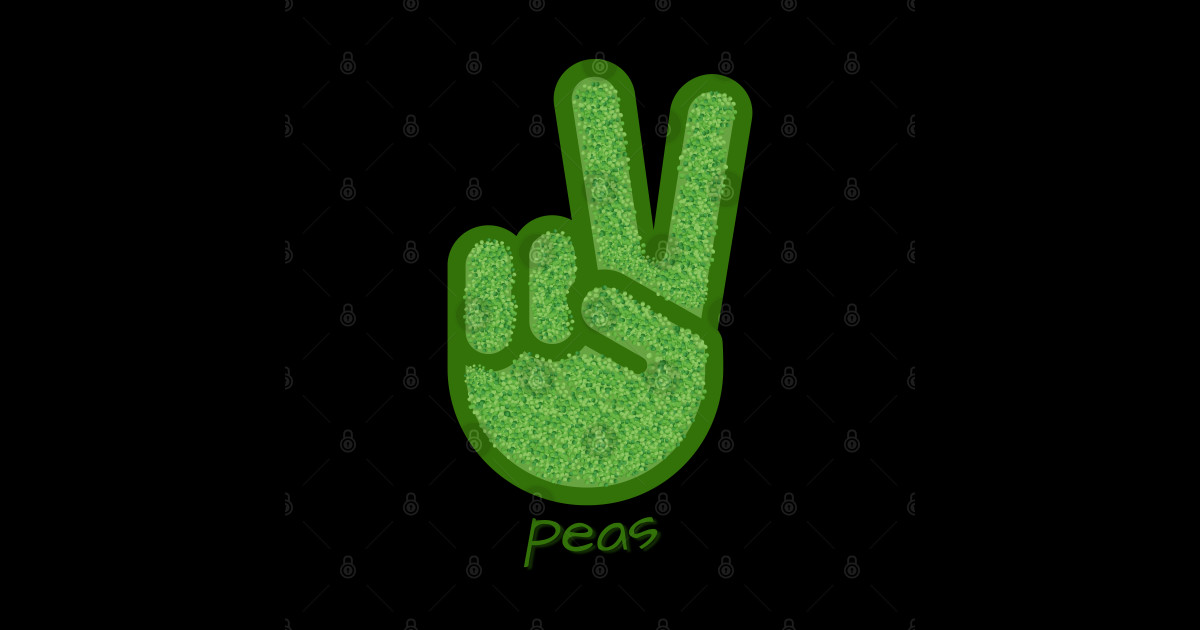 Peas (Peace Hand Sign) - Peace Hand Sign - Posters and Art Prints ...