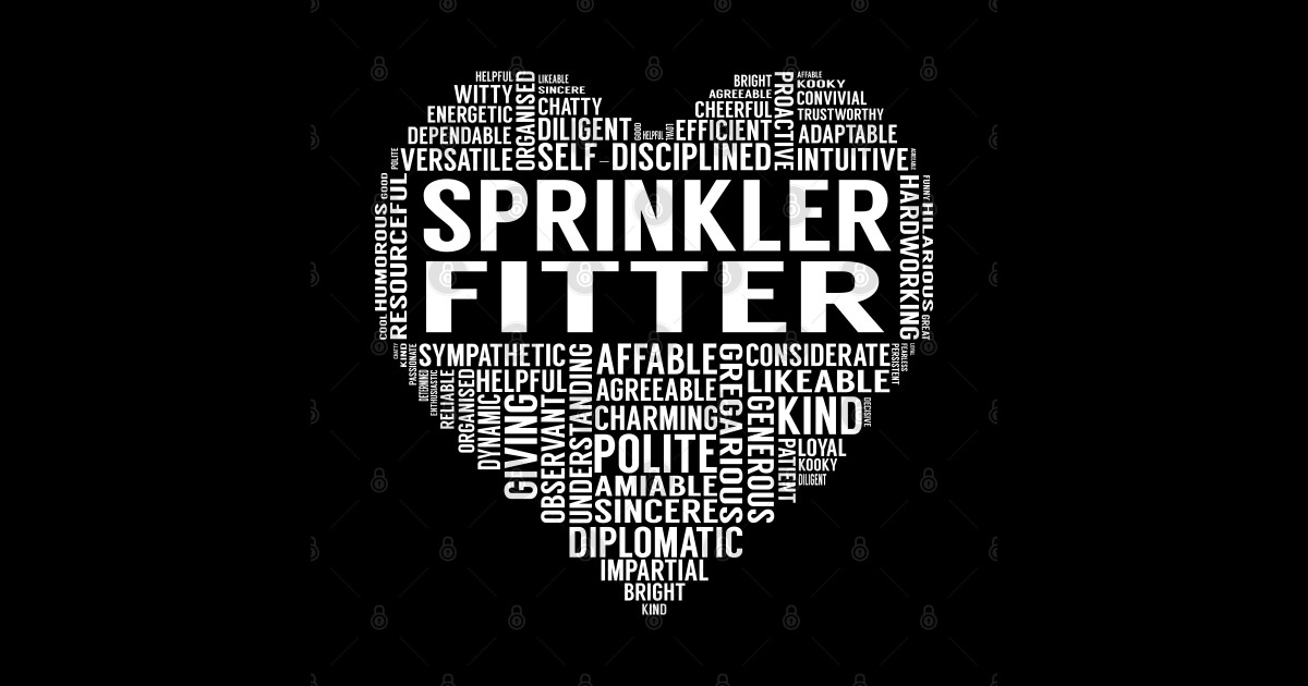 Sprinkler Fitter Heart - Sprinkler Fitter - Sticker | TeePublic