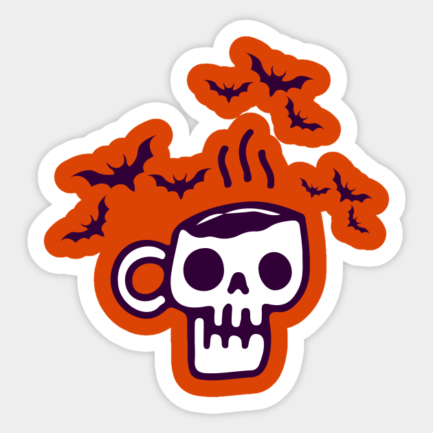 Spooky Halloween Coffee - Coffee Halloween - Sticker | TeePublic