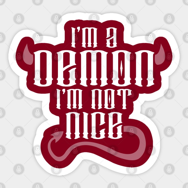 Good Omens: I'm a demon, I'm not nice (horns) - Good Omens - Sticker ...