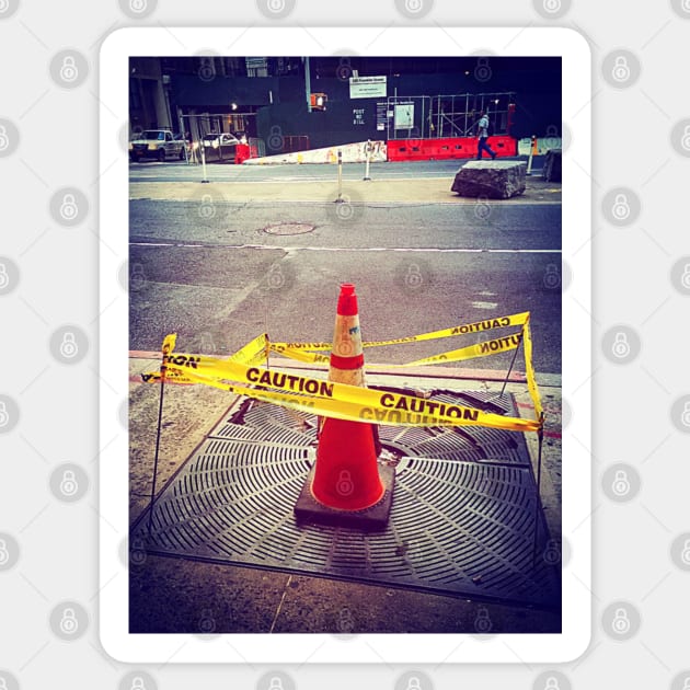 Caution, Manhattan, NYC - Caution - Sticker | TeePublic