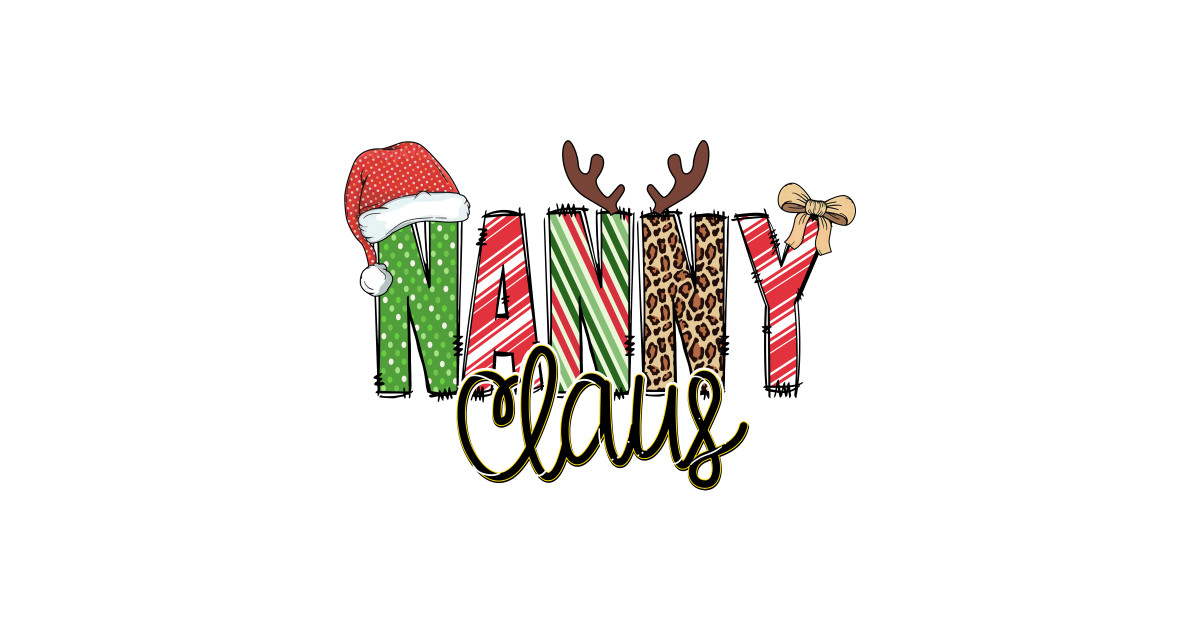 Vintage Xmas Nanny Santa Claus Merry Christmas - Merry Christmas - T ...