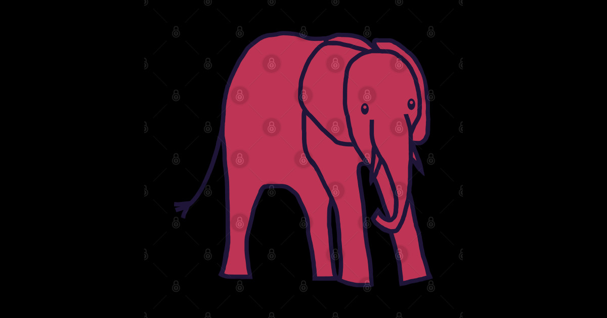 Viva Magenta Color of the Year 2023 Young Elephant - Elephant - Sticker ...