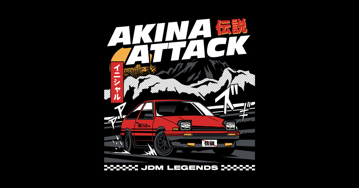 AE86 Akina Attack - Ae86 Trueno - Sticker | TeePublic