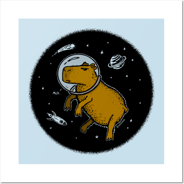 Capybara Astronaut in Space - Meh (Color version) - Capybara - Posters ...