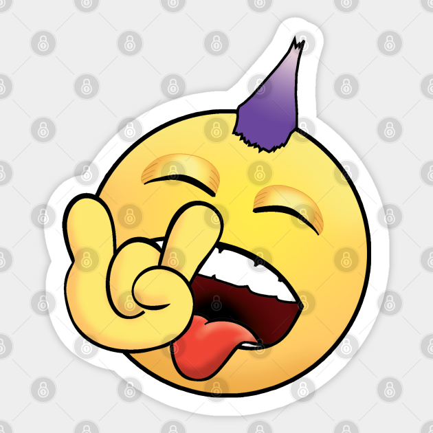 Rock On Emoji - Emoji Emoticons - Sticker | TeePublic
