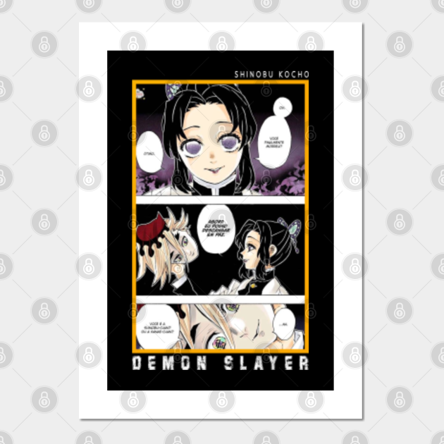 Shinobu Kocho Vs Doma - Demon Slayer - Posters and Art Prints | TeePublic