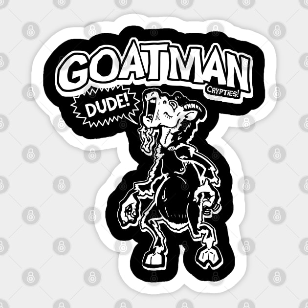 Crypties! Goat Man - Goatman - Sticker | TeePublic