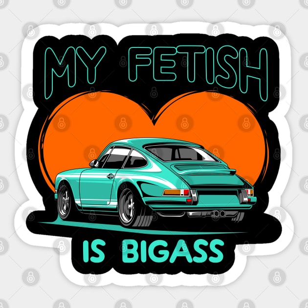 Porsche 911 Cyan - Automotive Apparel - Sticker | TeePublic