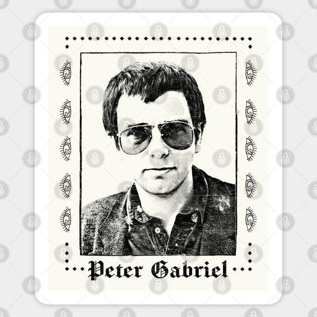 Peter Gabriel 80s Aesthetic Fan Art Design - Peter Gabriel - Sticker ...