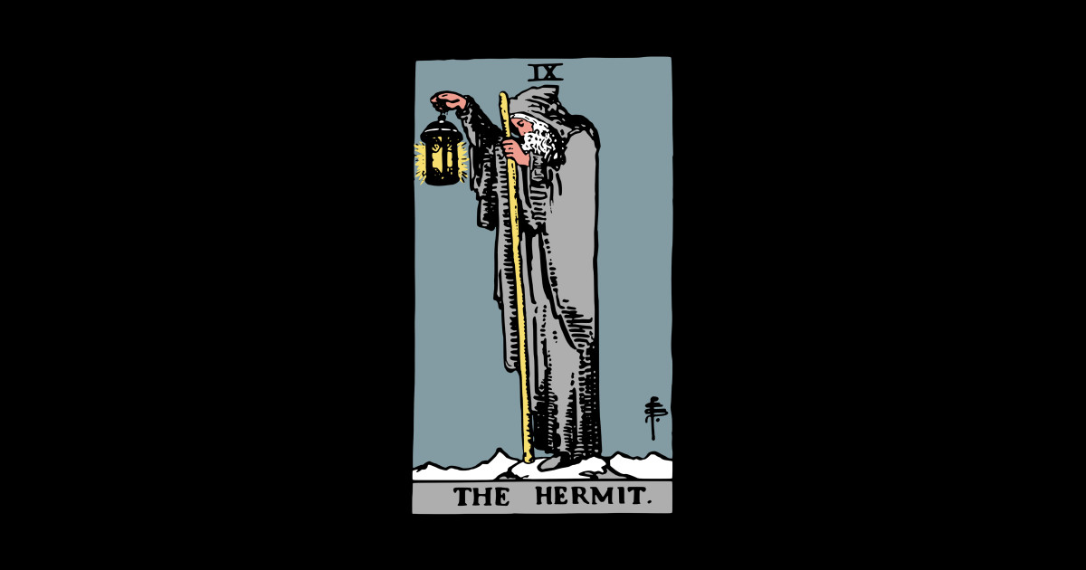 Hermit Tarot Card Rider Waite - Hermit Tarot Card - Sticker | TeePublic