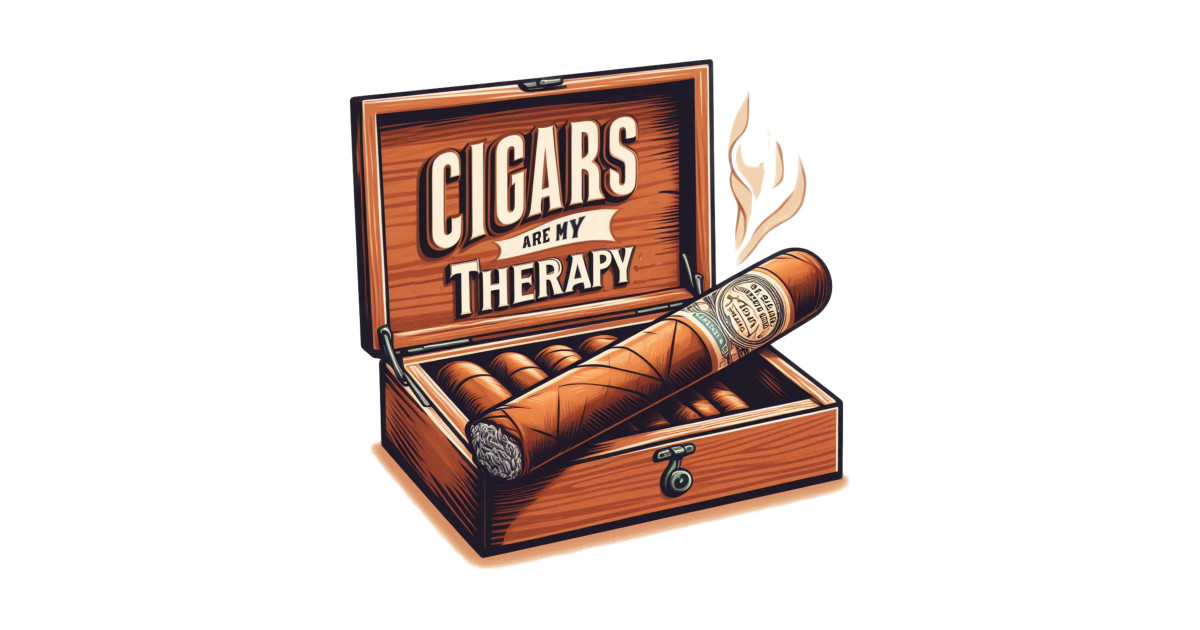 Cigars are my Therapy - Cigars - T-Shirt | TeePublic