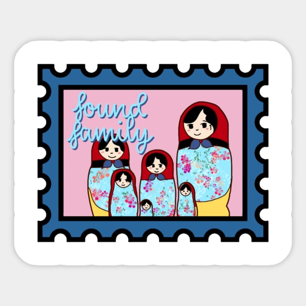 Found Family Postage Stamp - Fanfiction - Sticker | TeePublic