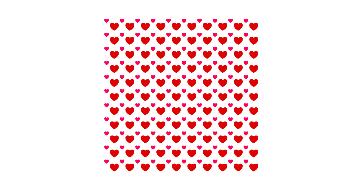 Tiny Red Hearts Pattern - Hearts Pattern - Sticker | TeePublic