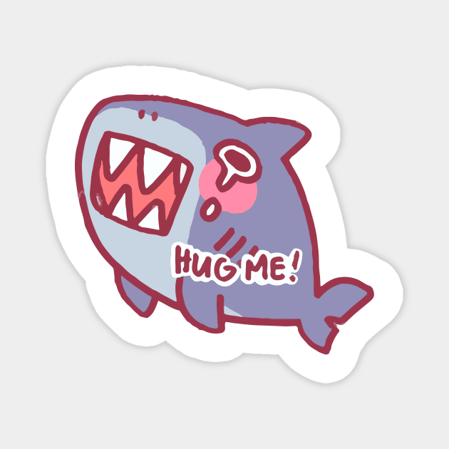 Hug Me Shark meme - Shark - Magnet | TeePublic