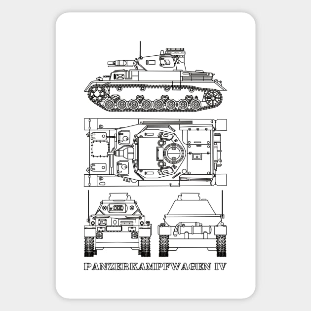 Panzer IV 4 Tank German WW2 Medium Tanks Blueprints Diagram Gift ...