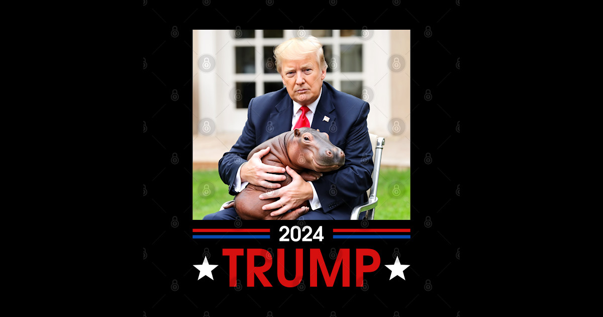 Cute Baby Pygmy Hippo Moo Deng Pets For Trump 2024 - Pets For Trump ...