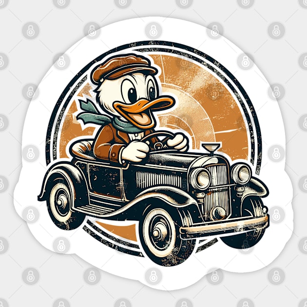 Duck Driving Car - Duck - Sticker | TeePublic