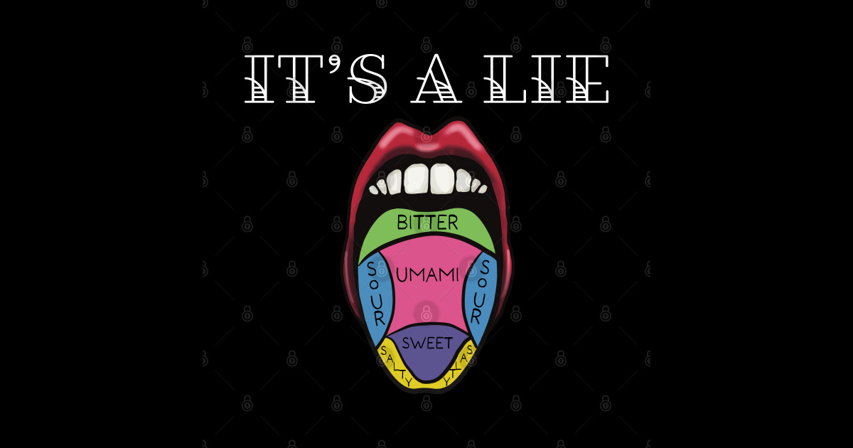 Tongue Map, It’s a Lie! - Tongue Map - Sticker | TeePublic