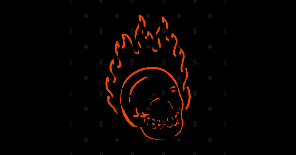 Skeleton fire on fired scary vintage - Skeleton - Posters and Art ...