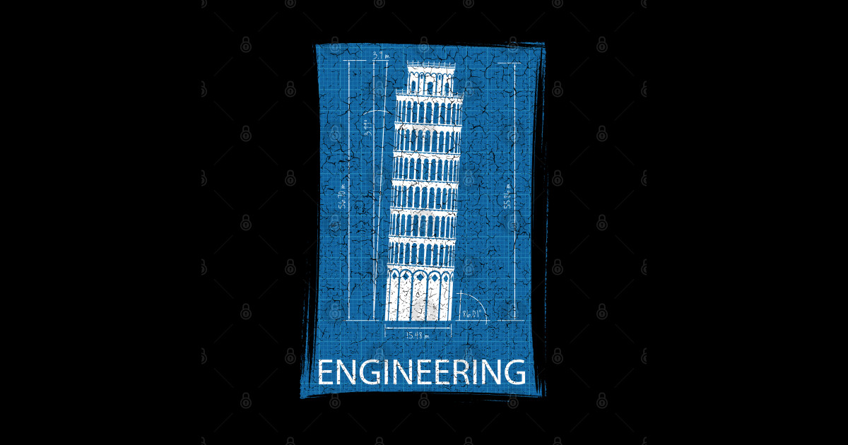 Leaning Tower of Pisa - Engineering - Engineering - Sticker | TeePublic