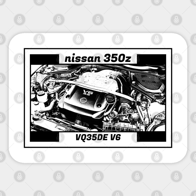NISSAN 350Z ENGINE - Jdm - Sticker | TeePublic