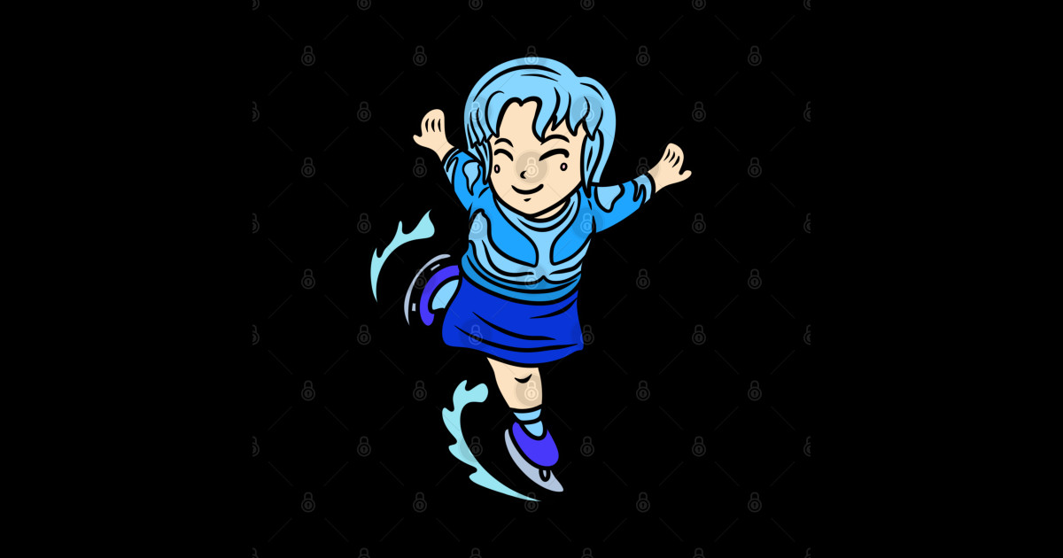 Chibi figure skating girl - Figure Skating - Sticker | TeePublic