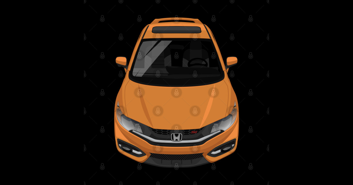 Civic SI 9th gen 2011-2014 - Orange - Orange Civic Si - Sticker | TeePublic