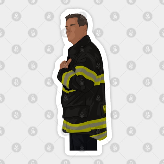Captain Bobby Nash | 911 - 911 - Sticker | TeePublic