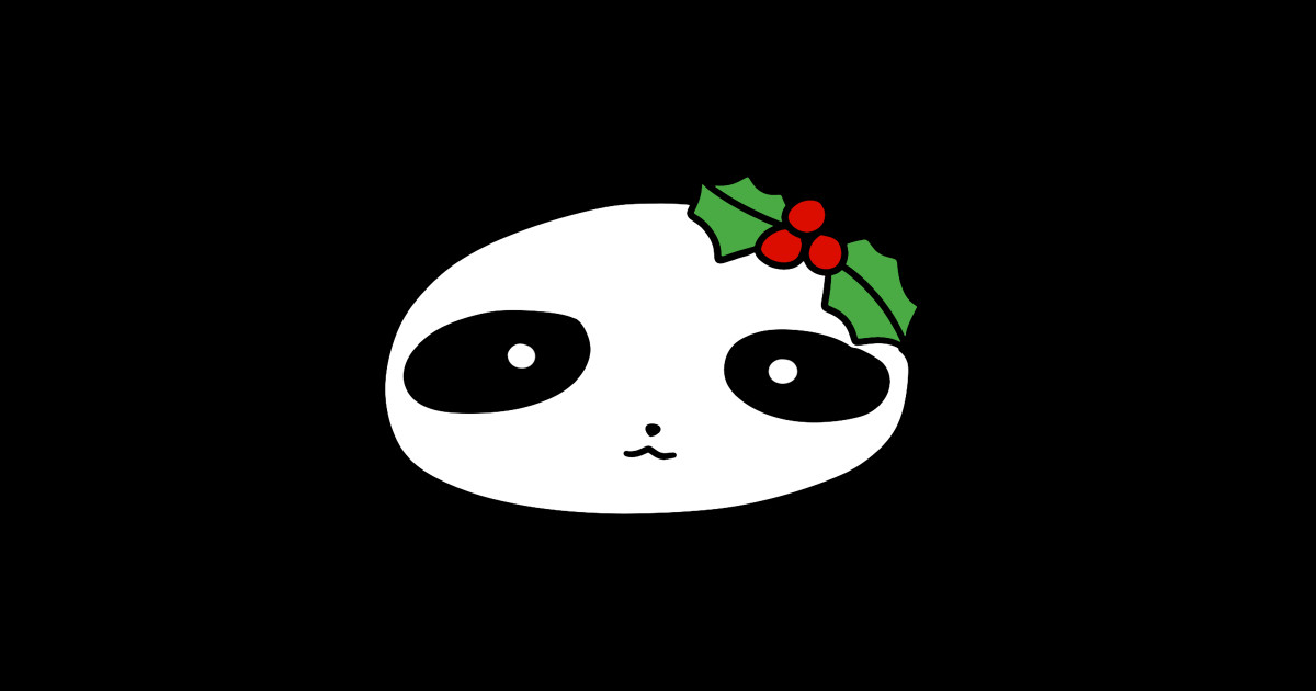 Holly Panda Face - Panda - Sticker | TeePublic