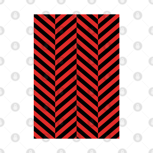 Rose Red and black herringbone pattern - 90s - T-Shirt | TeePublic