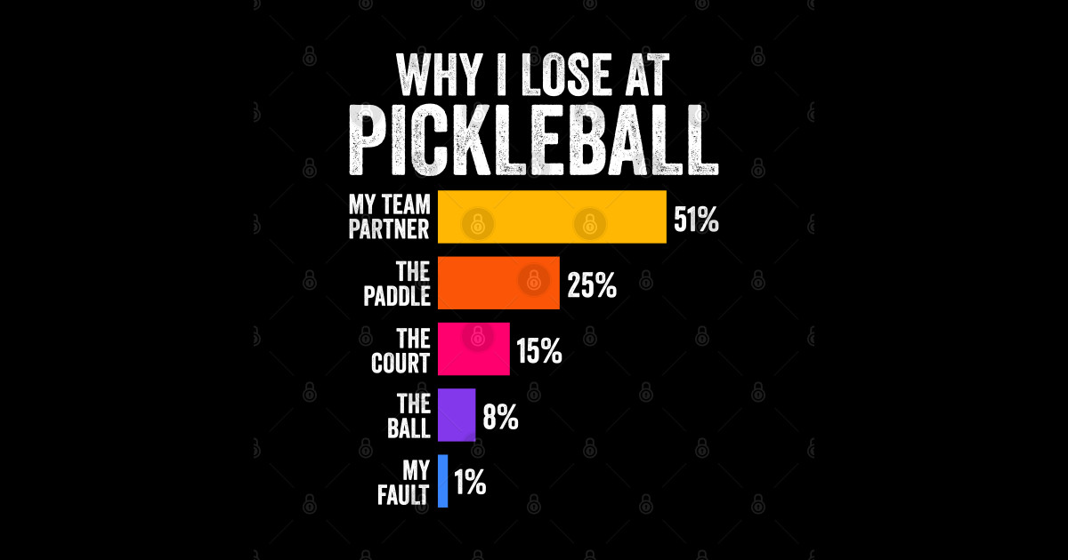 Funny Pickleball Humor Player Saying Why I Lose at Pickleball ...