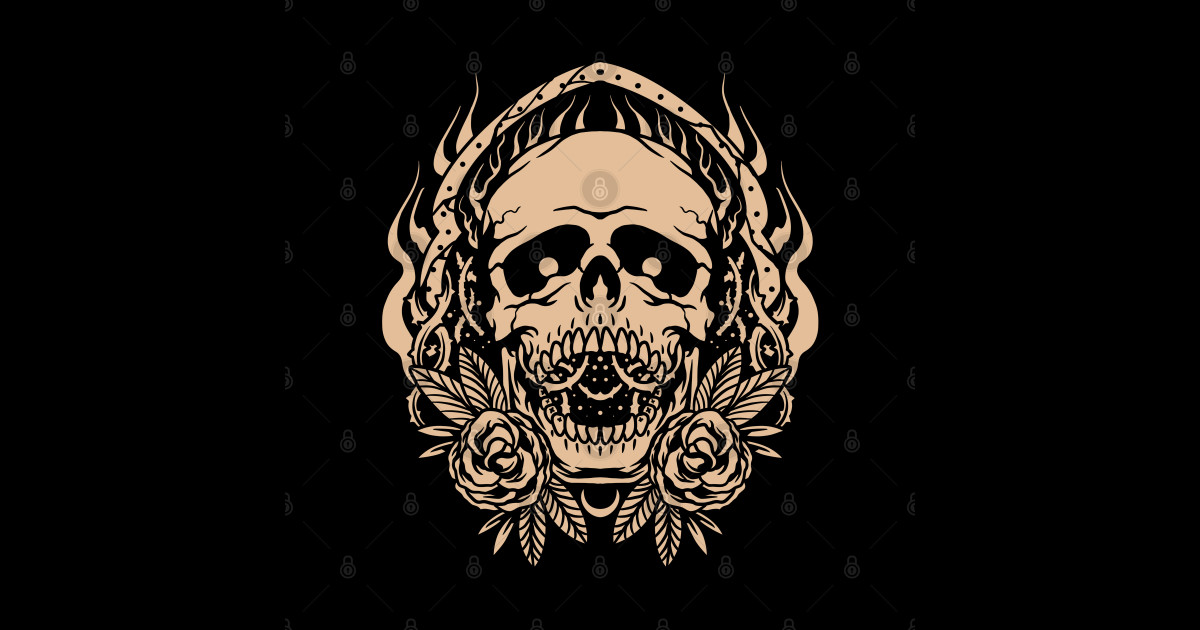 Black Rose Skull Tattoo Tattoo Posters And Art Prints Teepublic