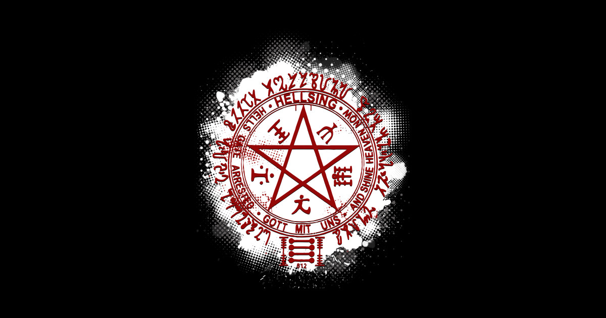 Hellsing's Pentagram - Hellsing - Sticker | TeePublic
