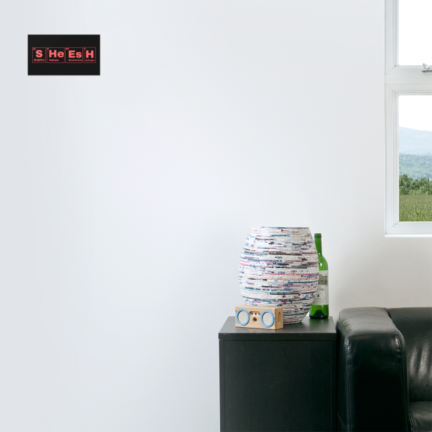 Sheesh Text Periodic Table Slogan Red - Pop Culture - Posters and Art ...