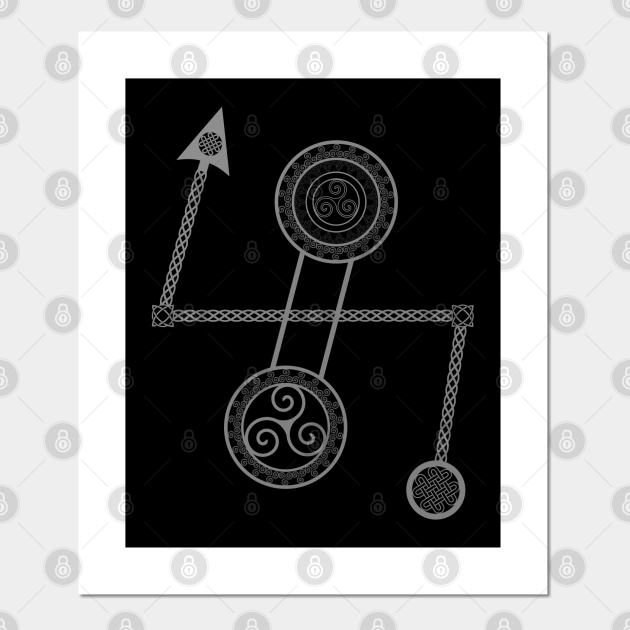 Pictish Double Disc Z Rod - Double Disc Z Rod - Posters and Art Prints ...