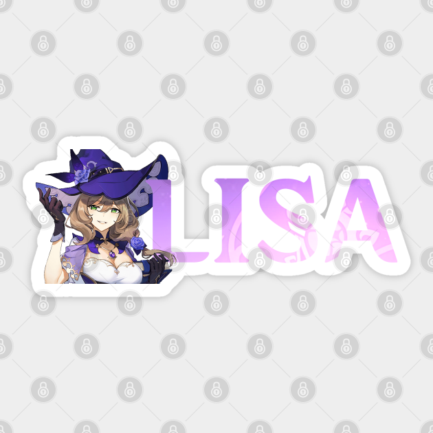 Genshi Impact Name Waifu Lisa - Genshin Impact - Sticker | TeePublic