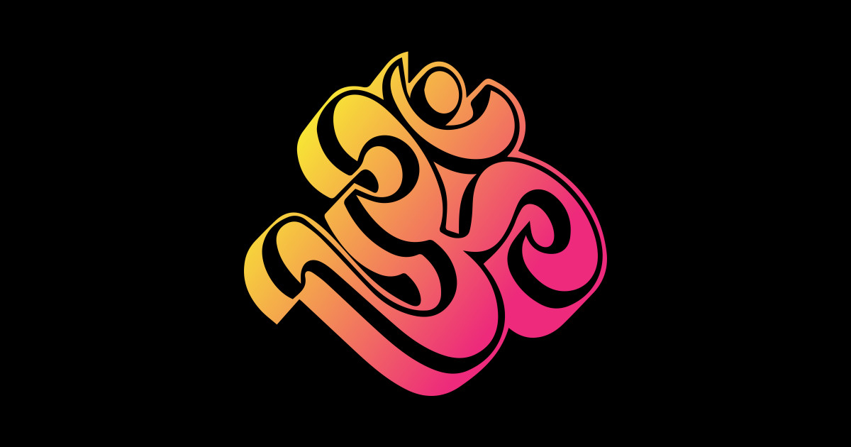 3D OM / AUM Symbol - Aum Symbol - Sticker | TeePublic
