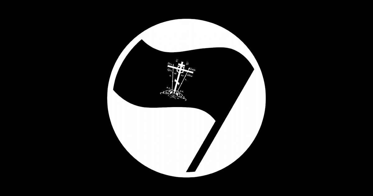 Christian Flag Black Orthodox Great Schema Golgotha Cross Antifa ...
