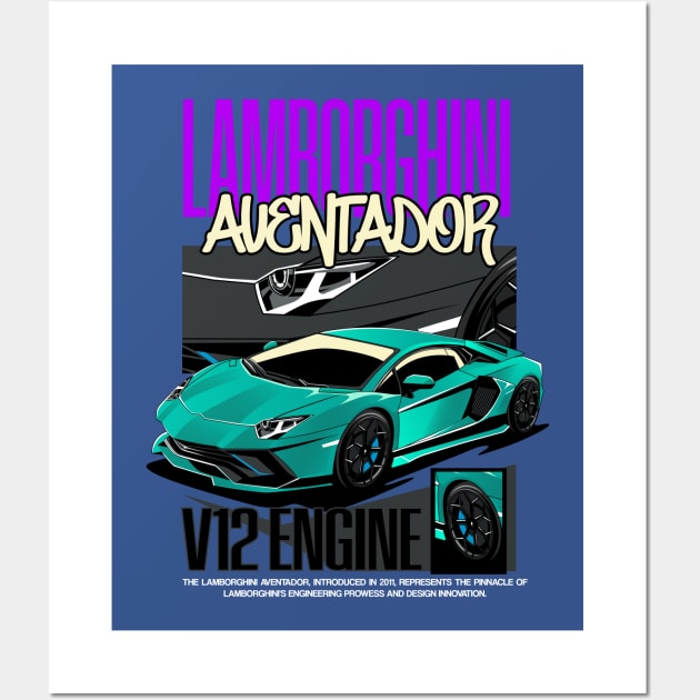 Lamborghini Aventador V12 Engine - Lamborghini Aventador - Posters and ...