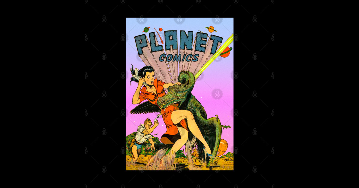 Vintage Sci Fi Comic Book Art Sci Fi Sticker Teepublic