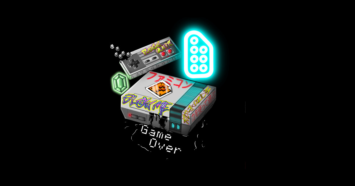 NES Game Over - Gaming - Sticker | TeePublic