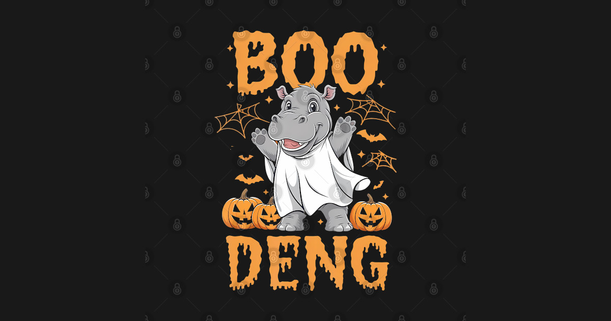 Moo Deng Halloween Cute Baby Pygmy Hippo - Moo Deng - T-Shirt | TeePublic