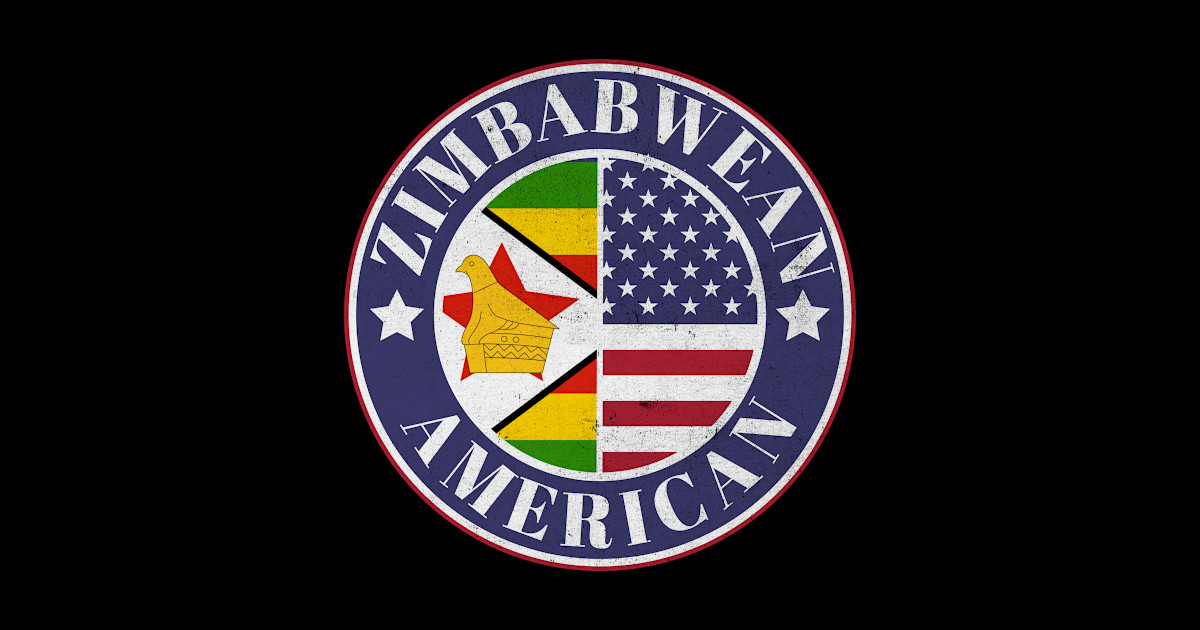 Proud Zimbabwean-American Badge - Zimbabwe Flag - Zimbabwe - Magnet ...