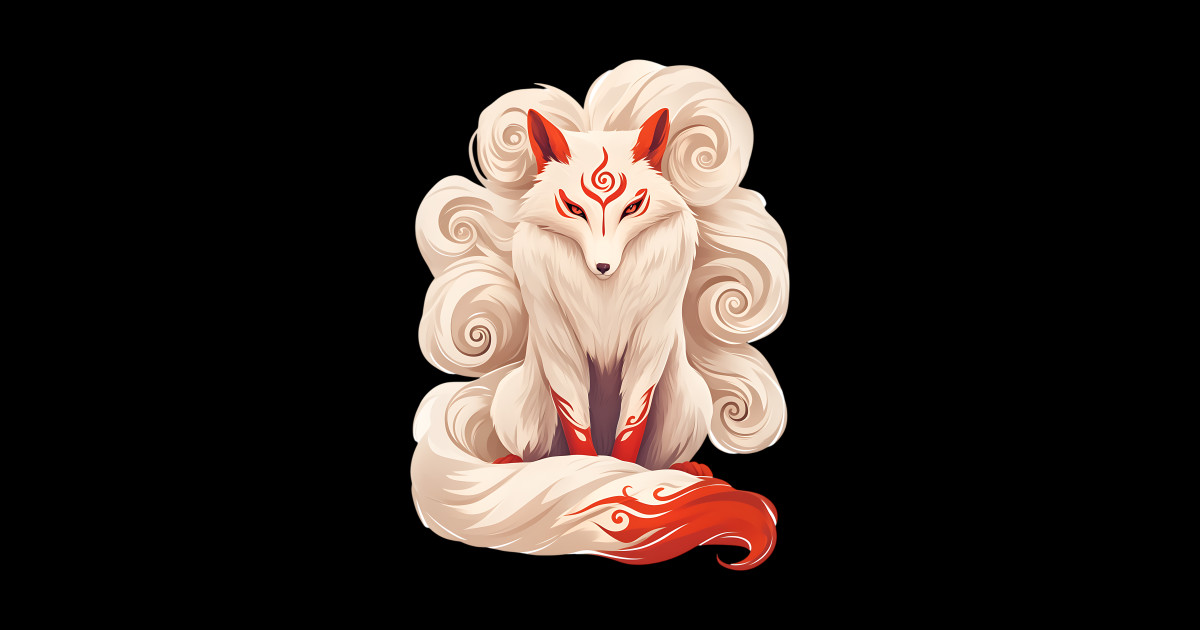 Nine-Tailed Kitsune - Kitsune Fox - Sticker | TeePublic