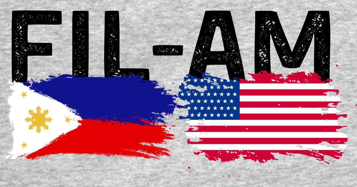 FIL-AM (Filipino American) w/Philippines Flag and American Flag - Fil ...