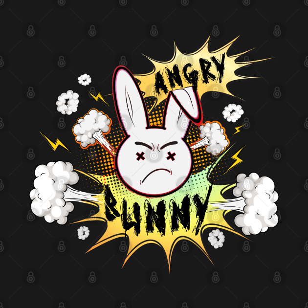 Angry Bunny - Bunny - T-Shirt | TeePublic