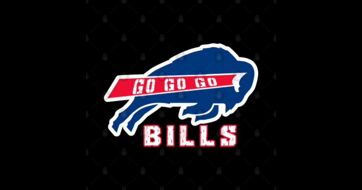 Go Go Buffalo-Bills - Buffalo Bills - Sticker | TeePublic