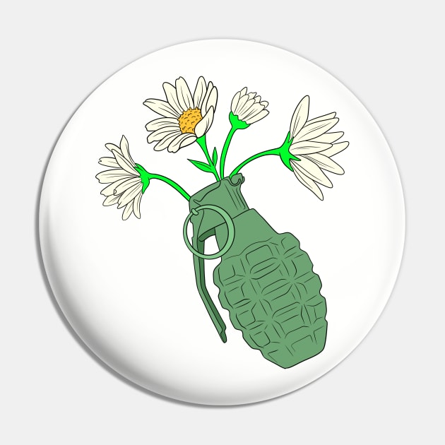 Daisy Grenade - Grenade - Pin | TeePublic