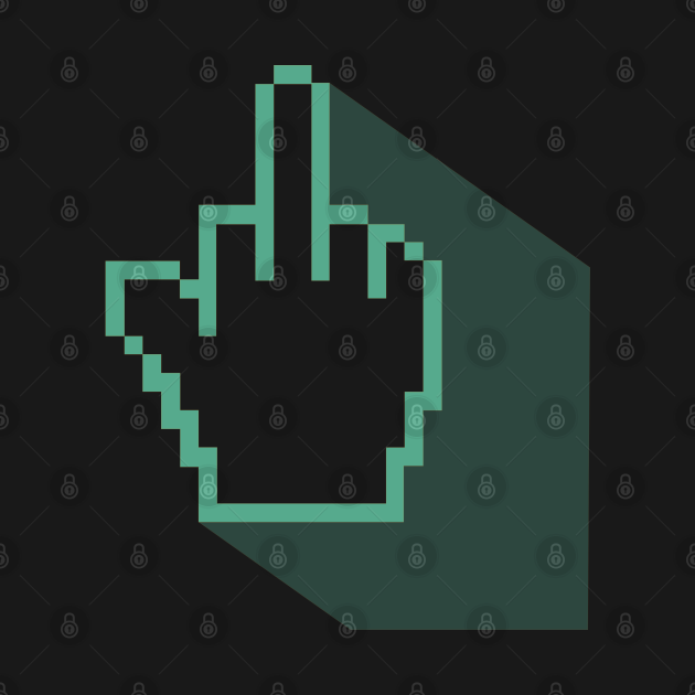 80s 90s pixelated middle finger - Middle Finger Salute - T-Shirt ...